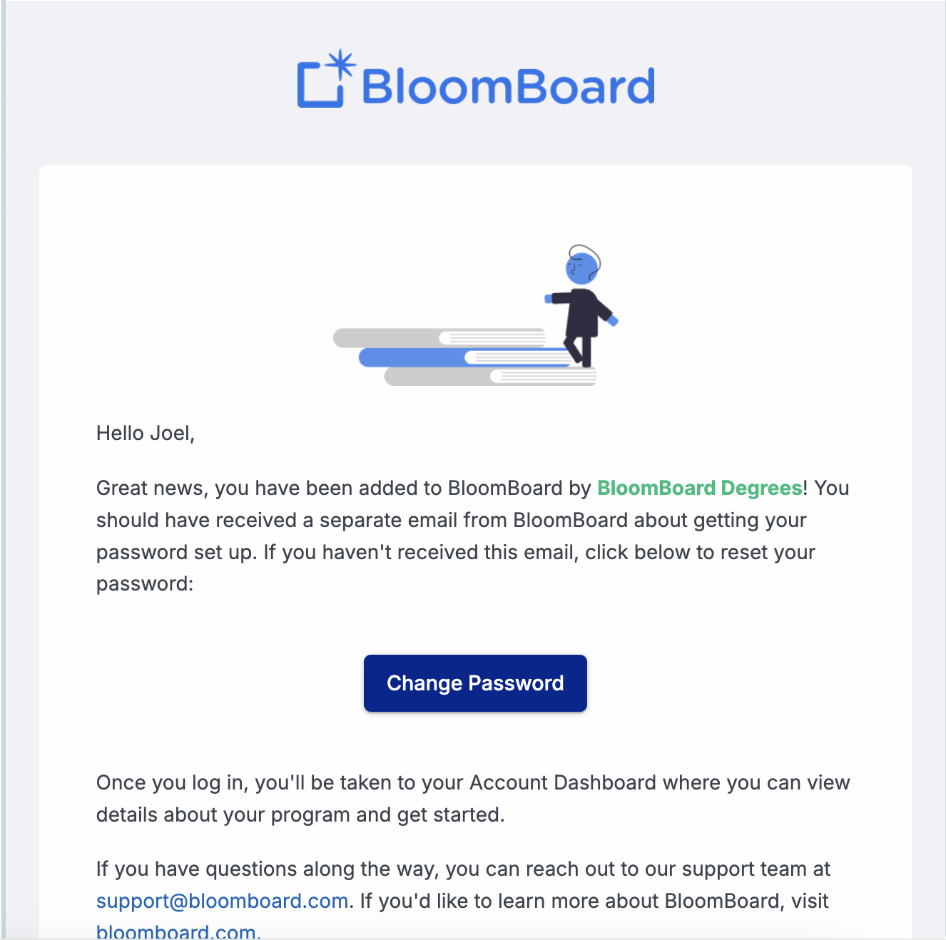 Logging In for the First Time – BloomBoard